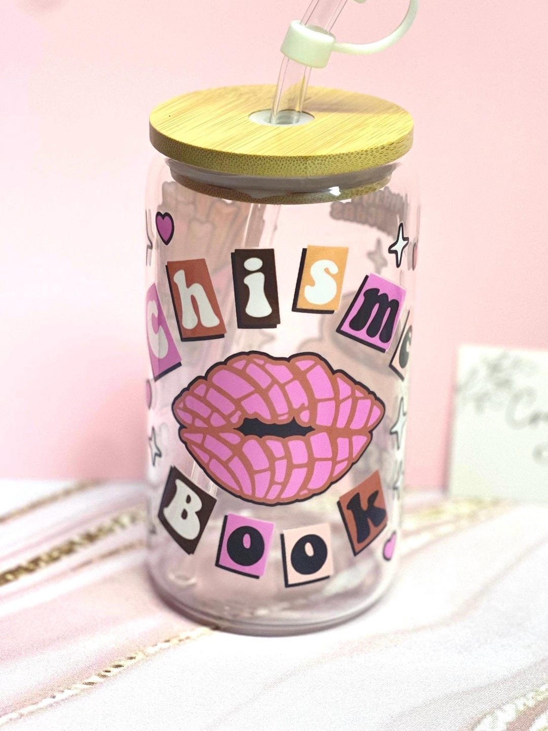 Chisme Book Glass Cup, Mean Girls Concha Coffee Cup, Gift for Friend ...