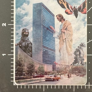 Godzilla Vs. Jesus Sticker version 1: Indoors - Etsy