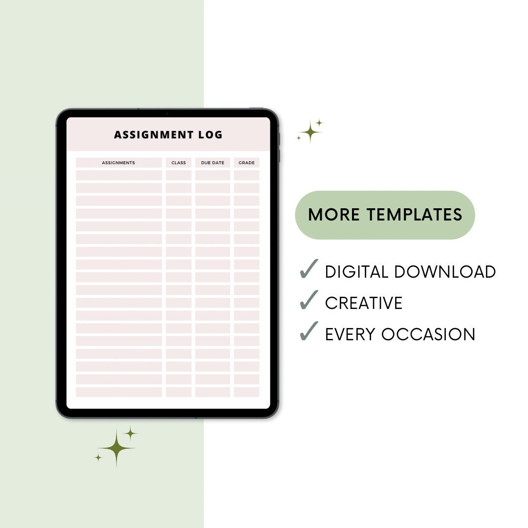 Study Planner Template - Etsy