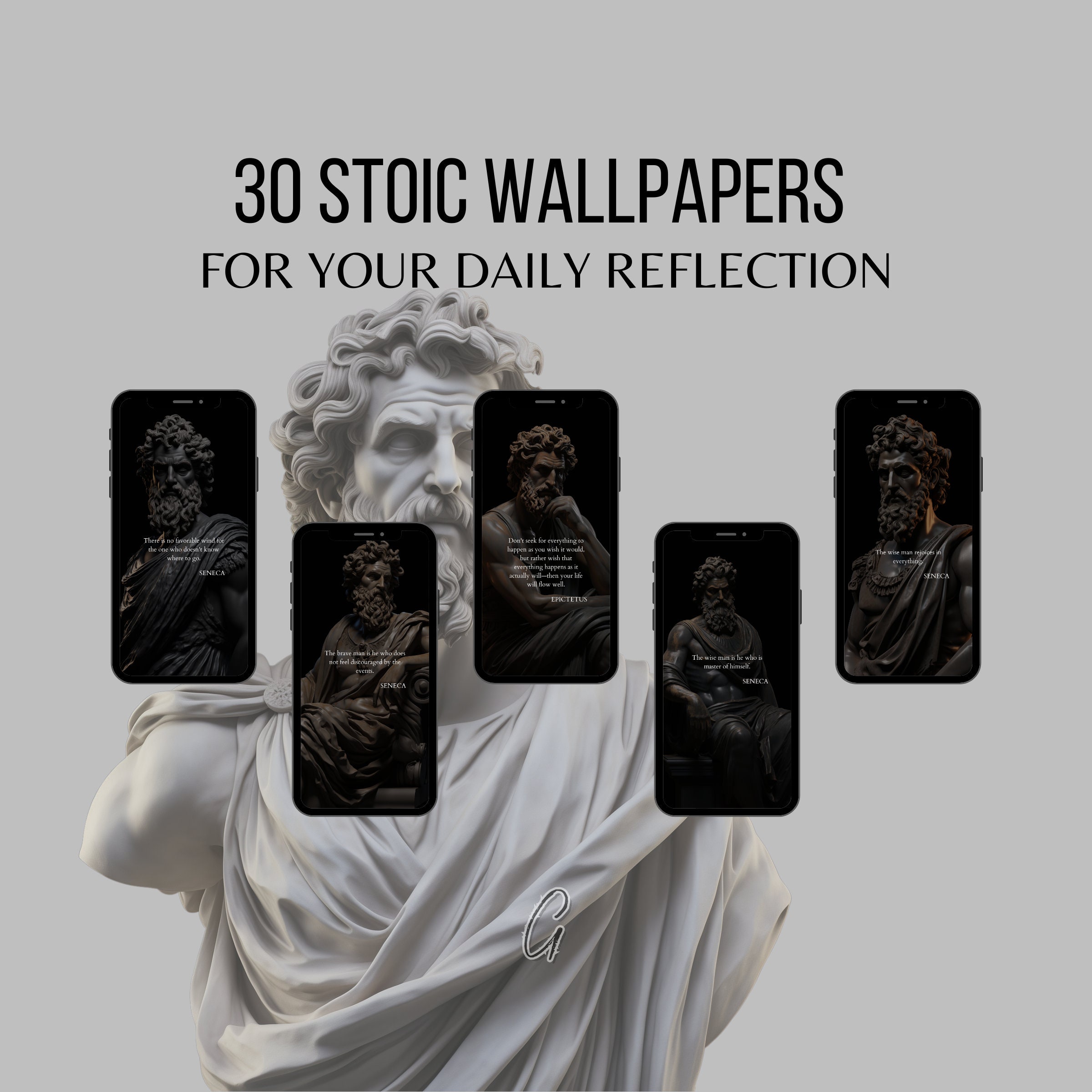 Stoic Phone Wallpaper Digital Download Instant Download Digital File ...