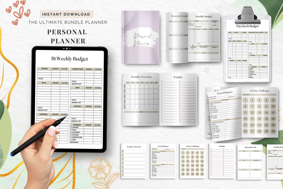 My Personal Planner, Printable Workbook, Self Development, Life Planner ...