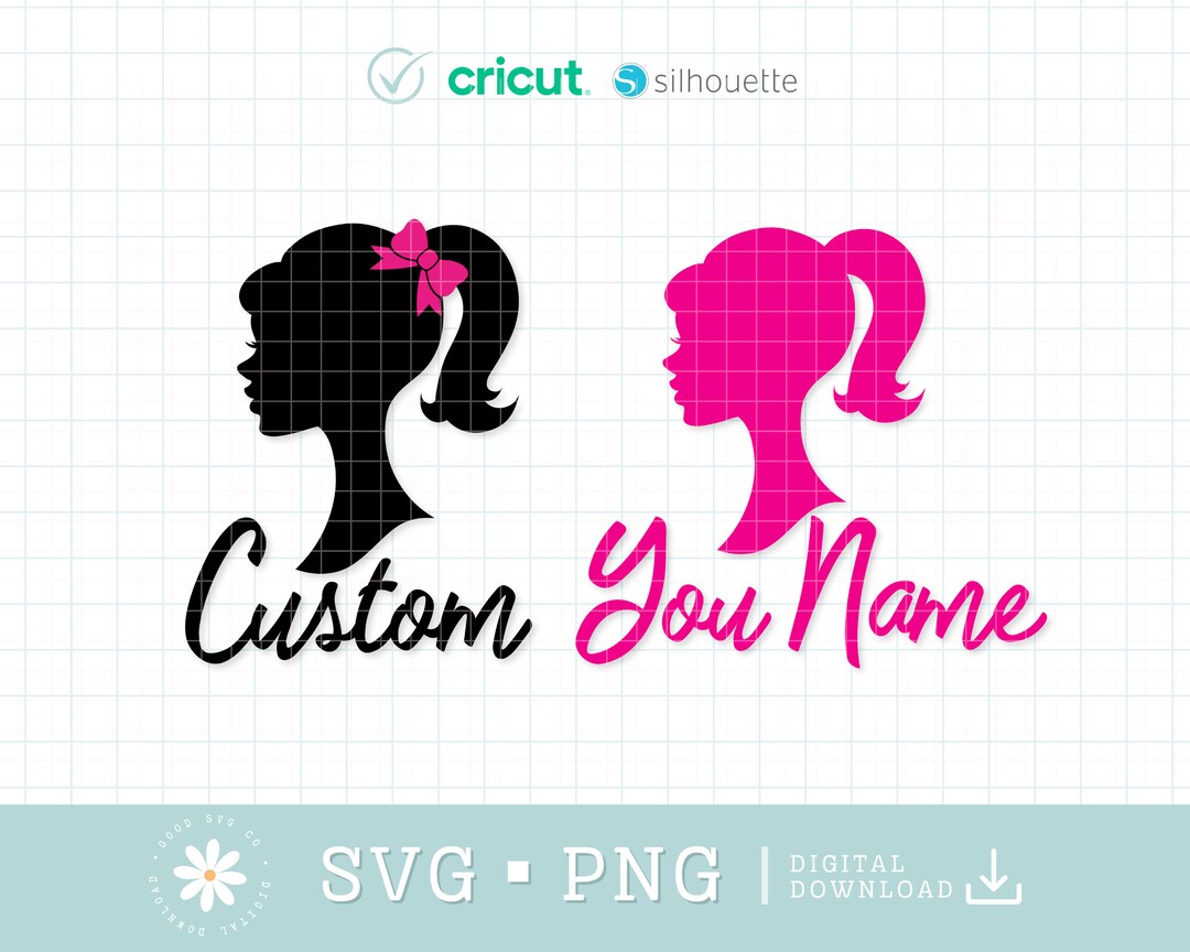 Custom Barb Doll SVG, Head Svg, Doll Silhouette, Barbі Personalization ...