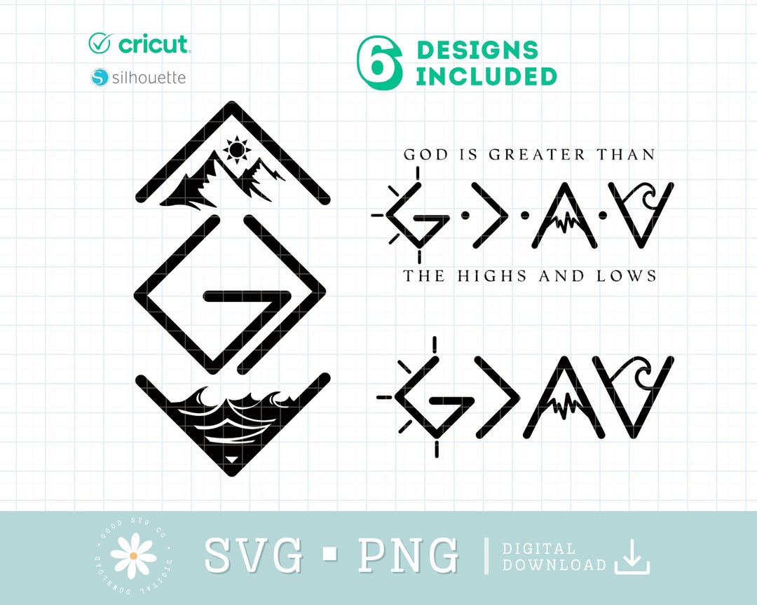 God is Greater Than Highs and Lows SVG Bundle | Faith Christian Quote ...