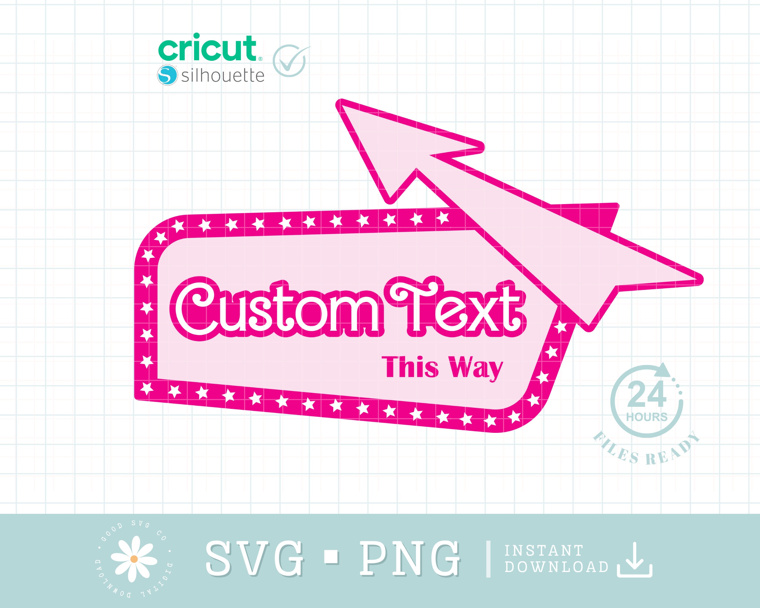 Real World This Way Sign Custom Svg Png, Pink Babe Doll Design Bundle ...