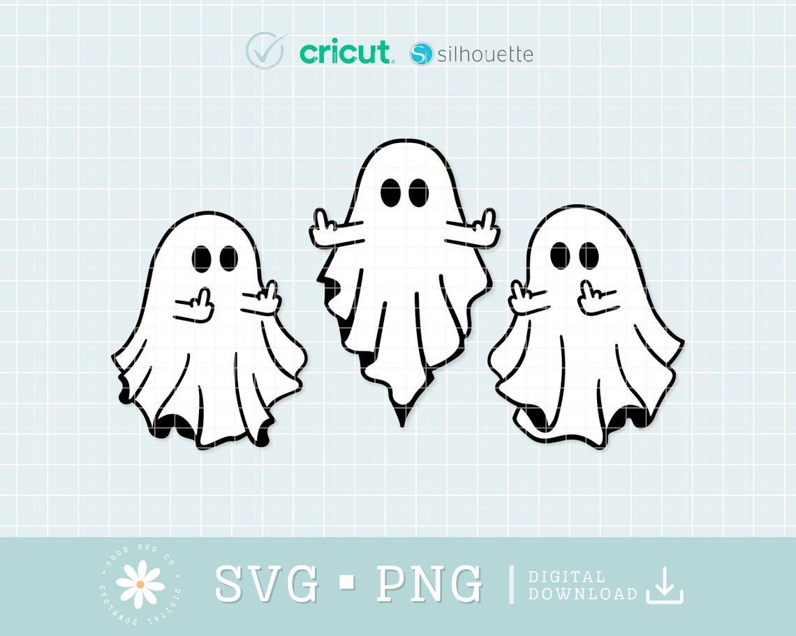 Ghost Middle Finger Svg Png, Ghost Svg Png, Halloween Svg, Funny ...