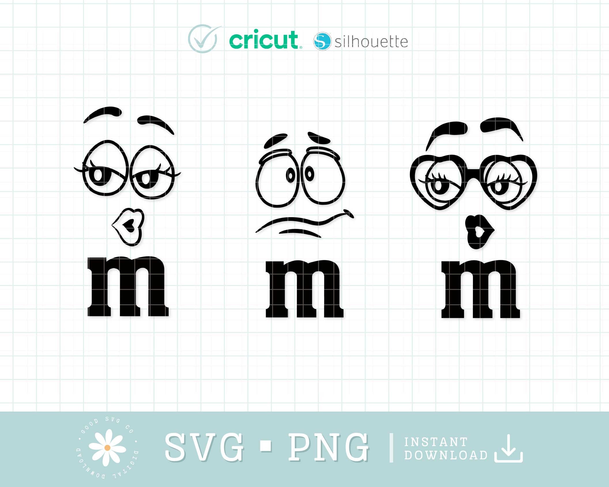 Candy Faces With m Svg Png, Lower Case M Candy Faces Svg, Bundle Faces ...