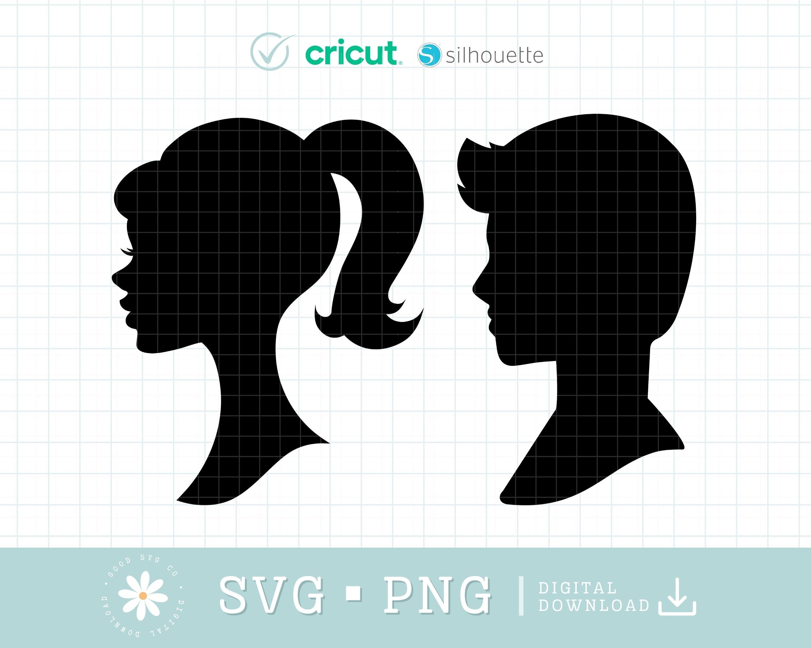 Barb Doll SVG, Woman Man Silhouette, Man Head Svg, Doll Clipart, Boy ...
