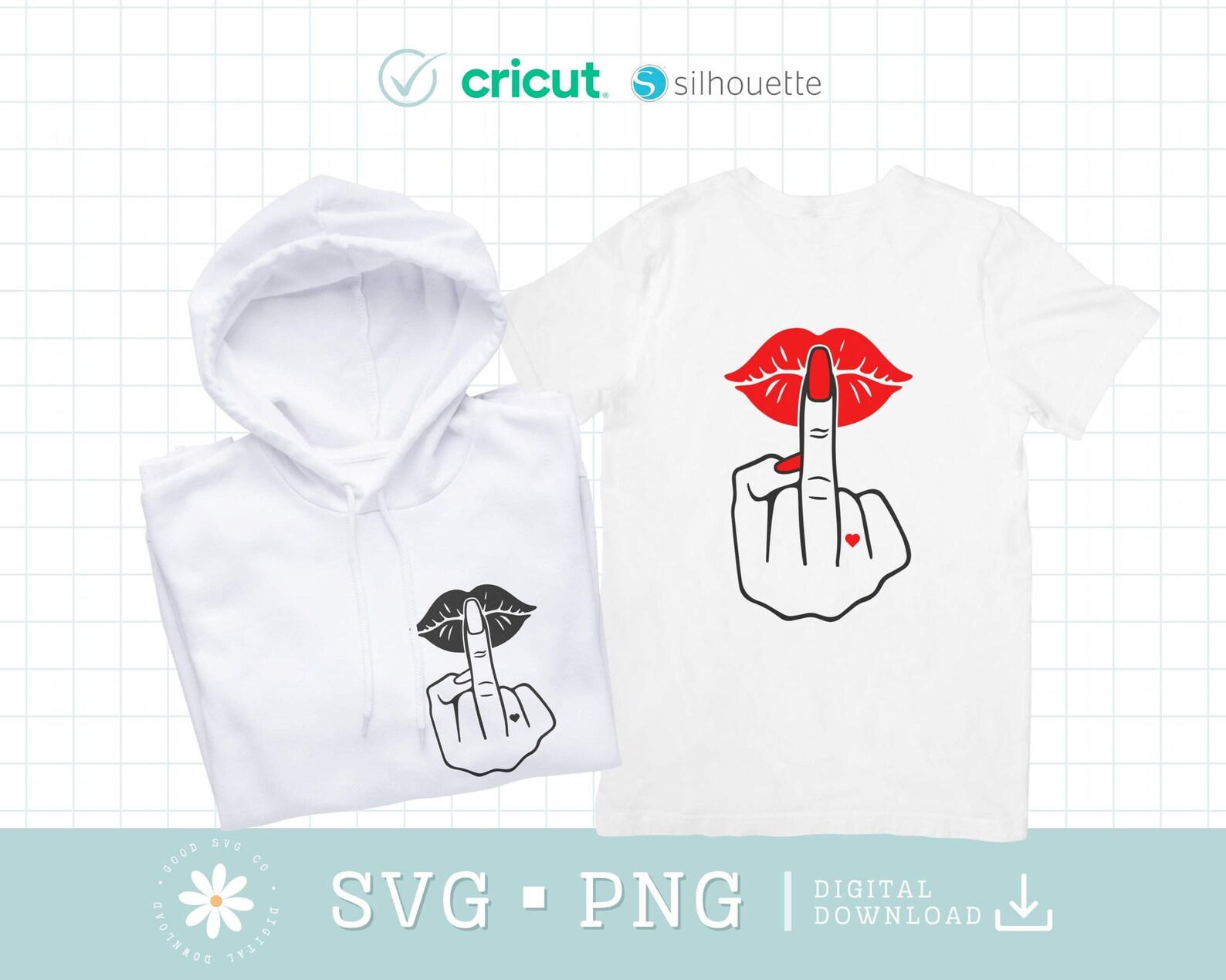 Middle Finger Lips Svg Png, Middle Finger Lips Bundle SVG, Rude Finger ...