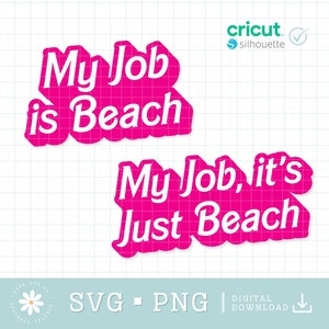 My Job is Beach Svg Png, My Job is Just Beach Svg, My Job is Layered ...