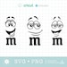 Candy Faces With m Svg Png, Lower Case M Candy Faces Svg, Bundle Faces ...