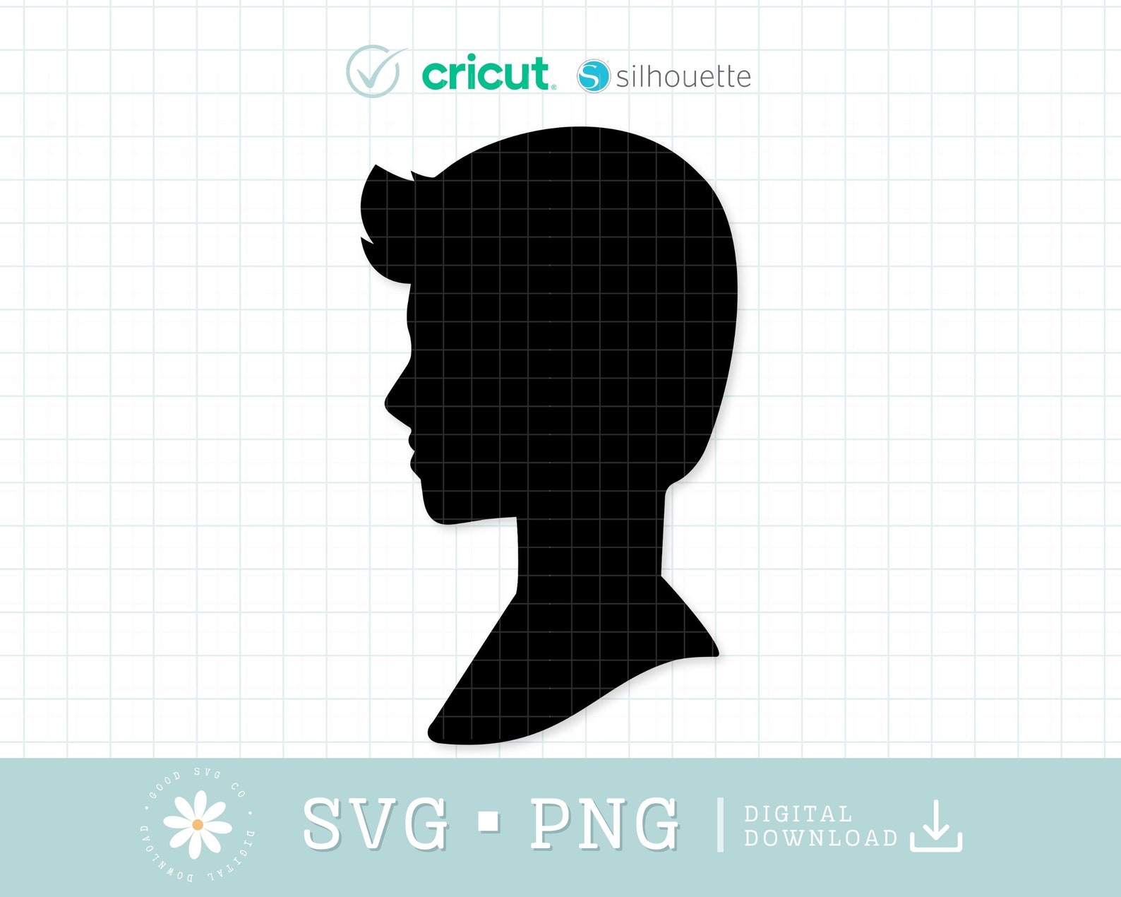 Barb Doll SVG, Woman Man Silhouette, Man Head Svg, Doll Clipart, Boy ...