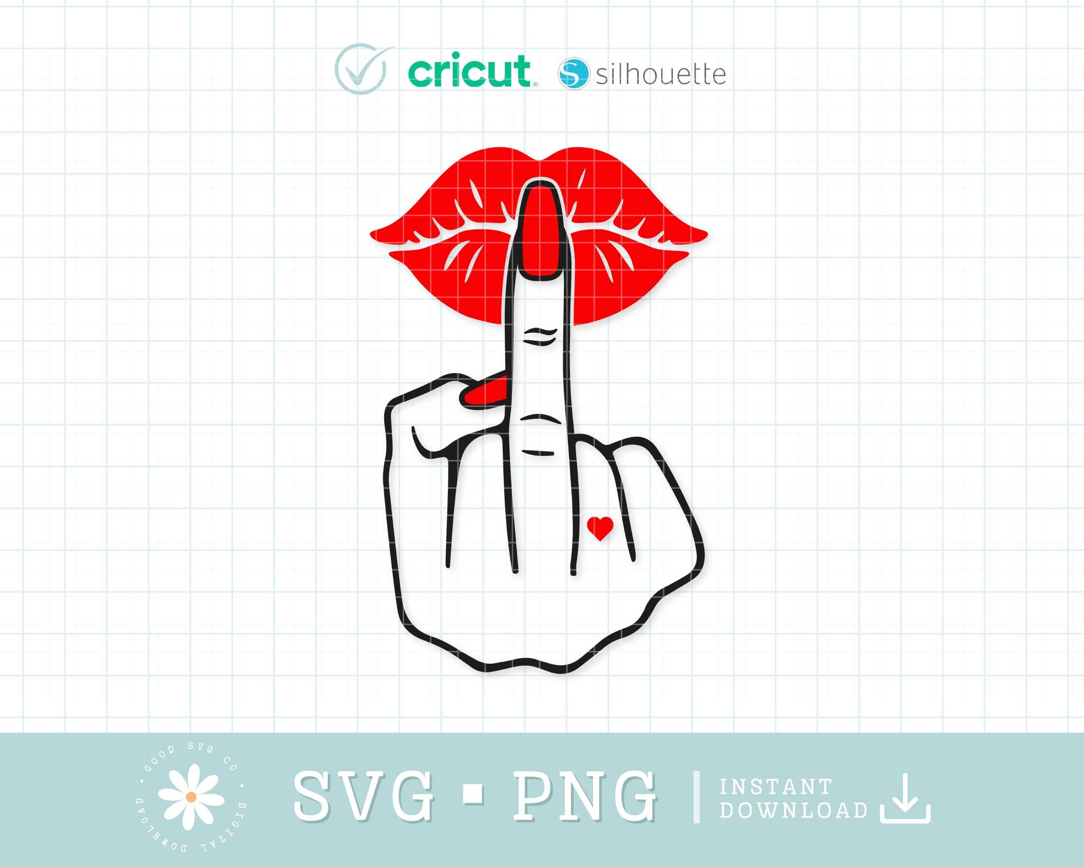 Middle Finger Lips Svg Png, Middle Finger Lips Bundle SVG, Rude Finger ...