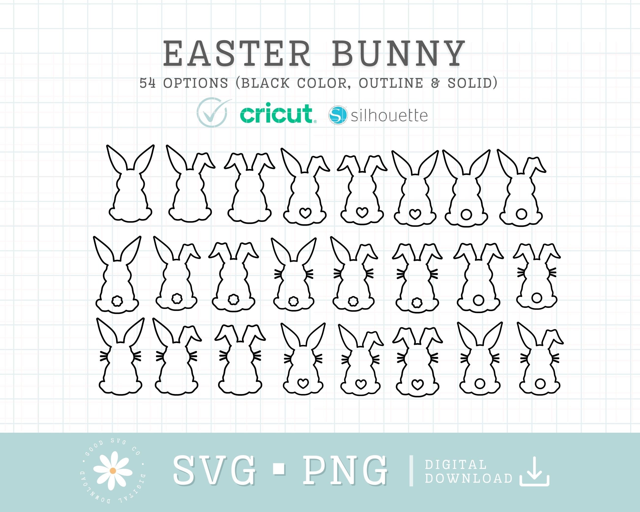 Easter Bunny SVG PNG, Bunny SVG, Rabbit Silhouette Svg, Rabbit Svg ...