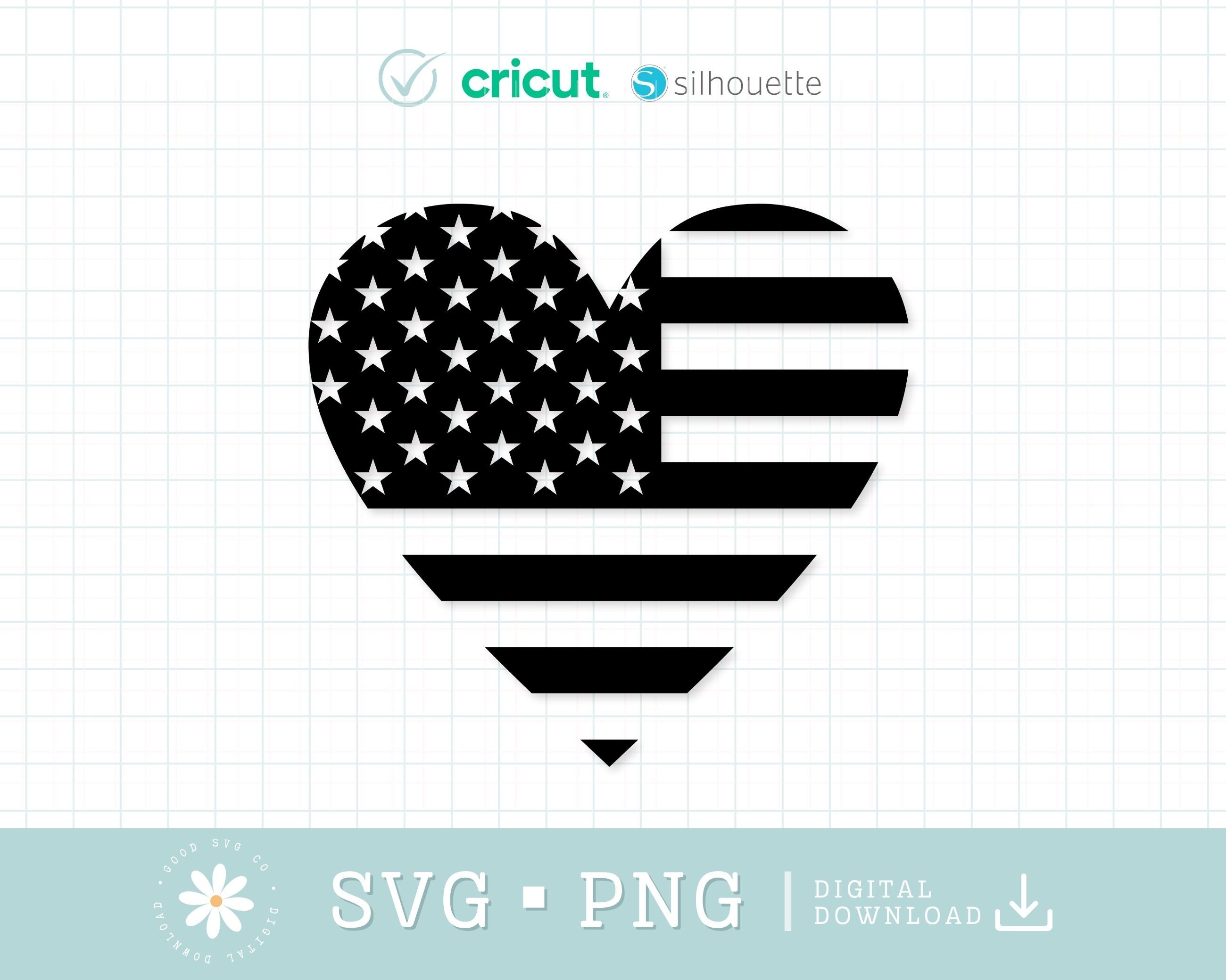 Heart US Flag Svg, Heart American Flag, 4th of July Heart Svg, USA ...