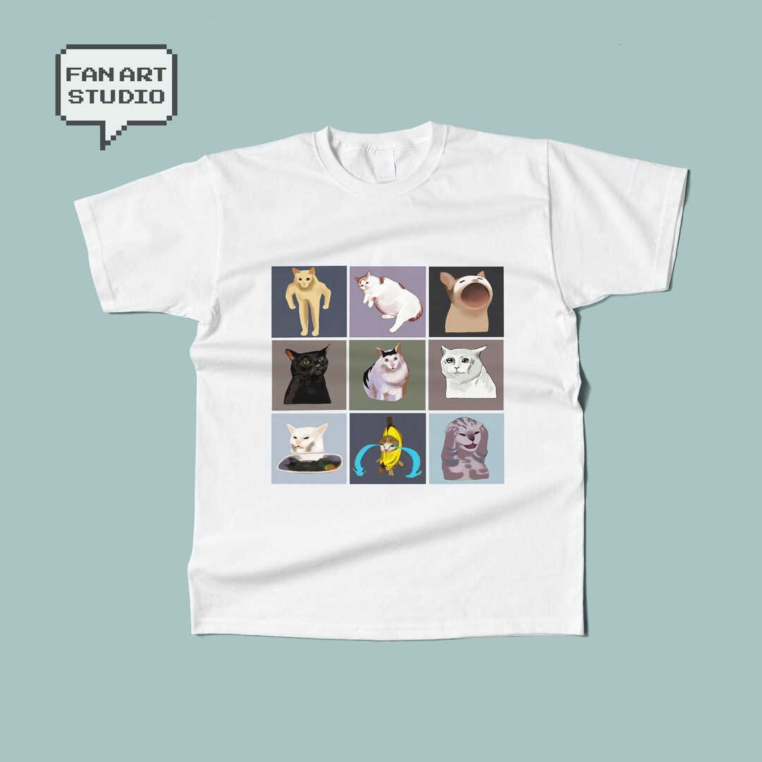Nine Lives of Humor: Hilarious Cat Meme T-shirt Gift - Etsy