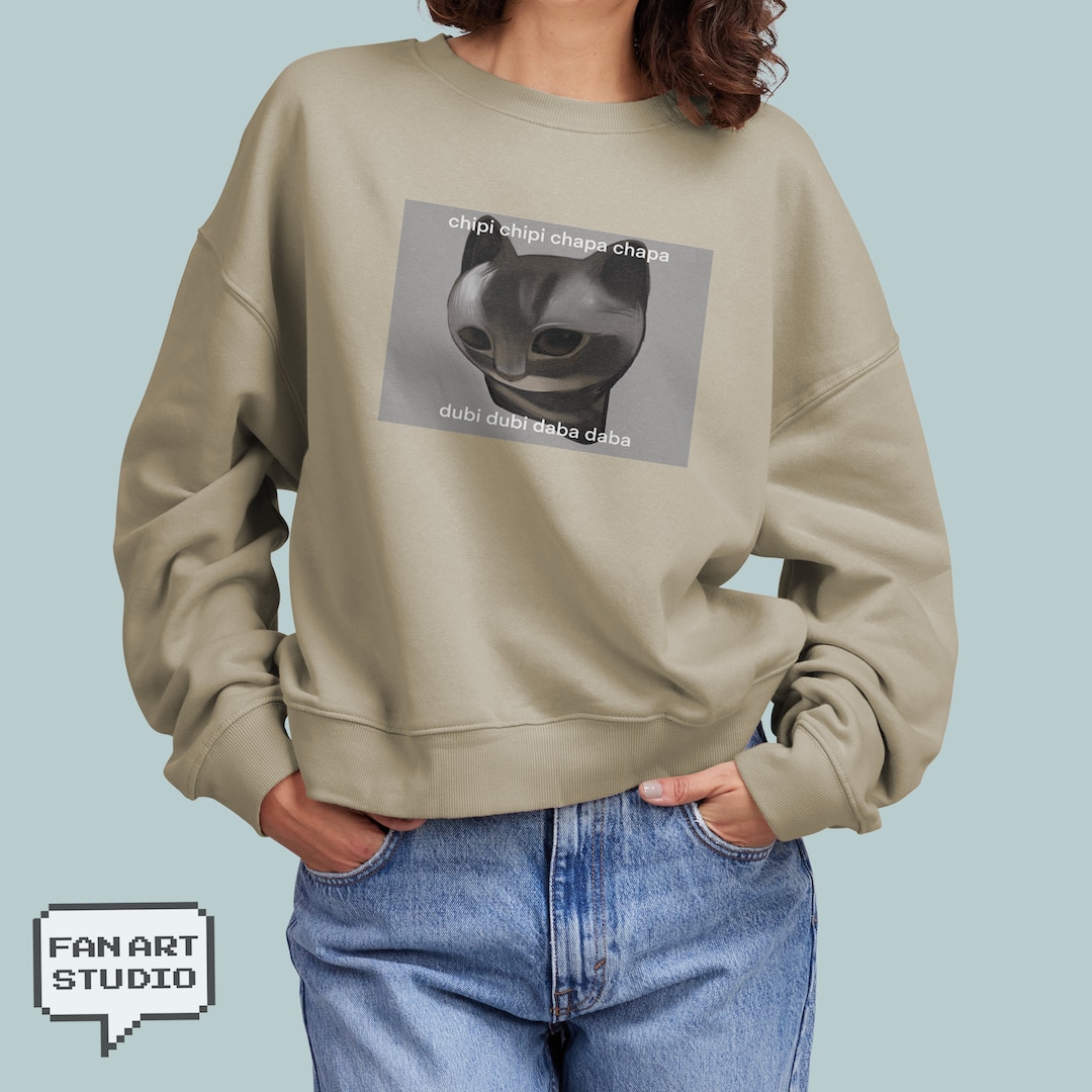 Chipi Chipi Chapa Chapa Cat Meme Cool Sweater Oversized Sweater for Men ...