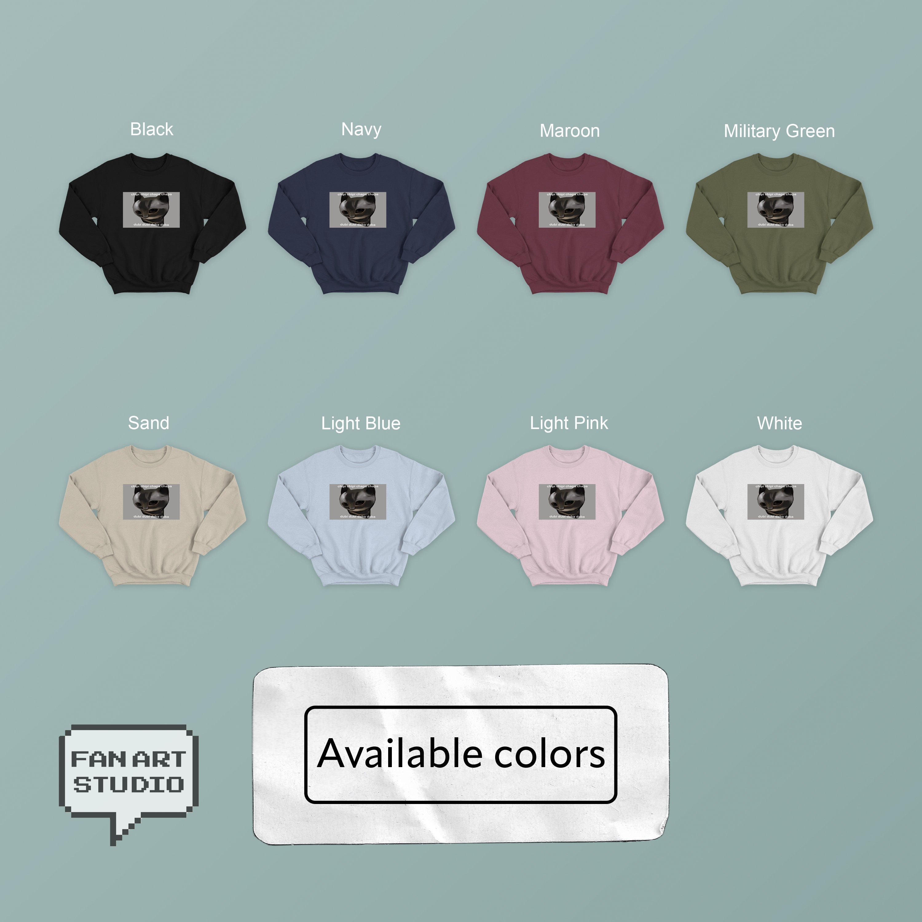 Chipi Chipi Chapa Chapa Cat Meme | Cool Sweater | Oversized Sweater for ...