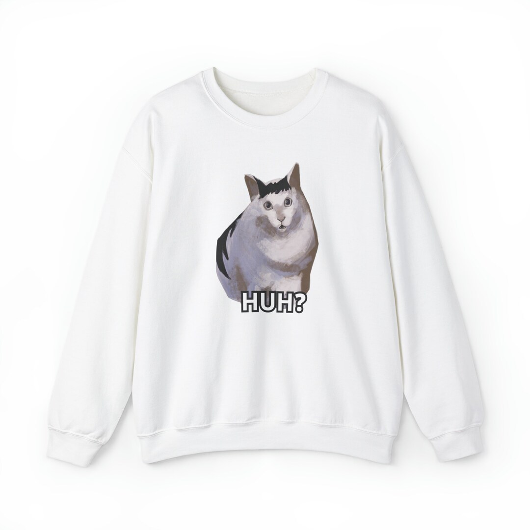 Huh Cat Meme Unisex Heavy Blend™ Crewneck Sweatshirt for - Etsy