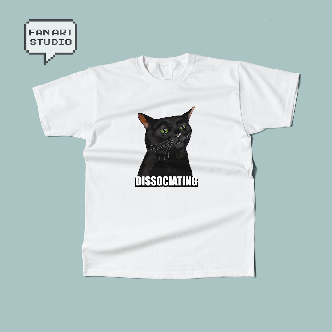 Dissociating Zoning Out Cat Meme T-shirt Gift - Etsy
