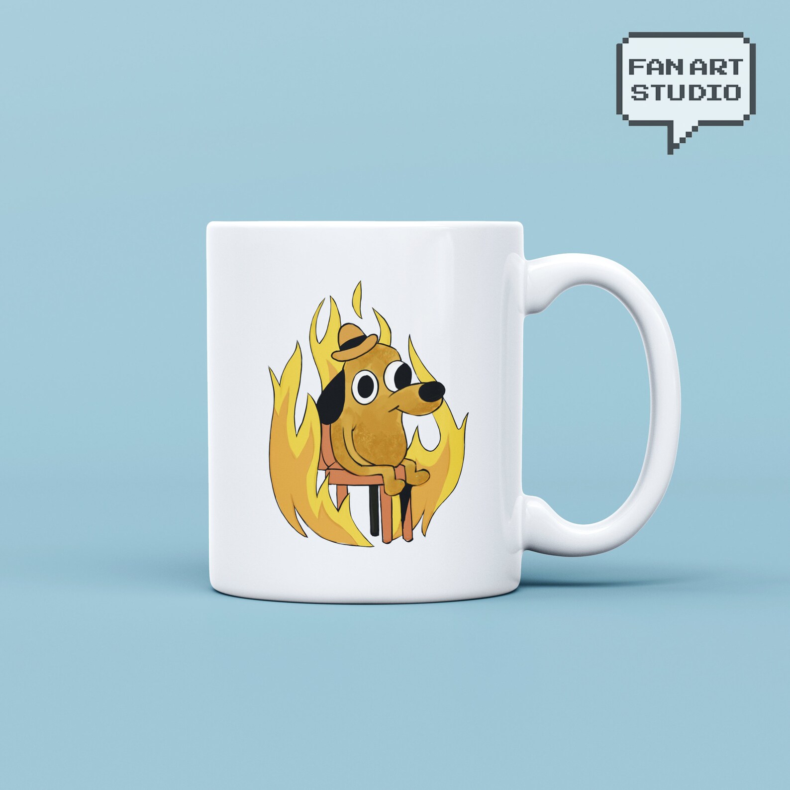 This is Fine Dog Meme Ceramic Mug 11oz - Etsy