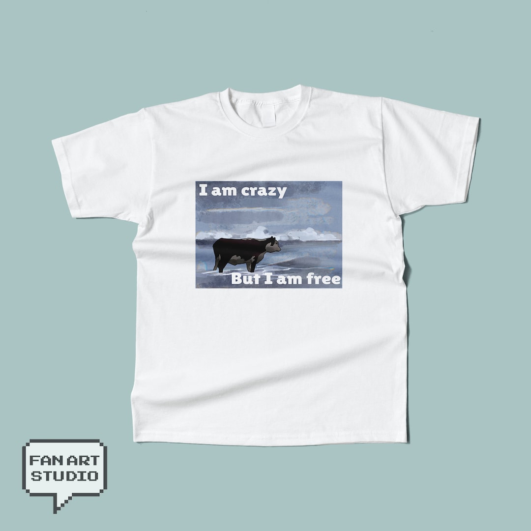 I Am Crazy but I Am Free Meme, Art, Tshirt, Funny, Trending Gift for ...