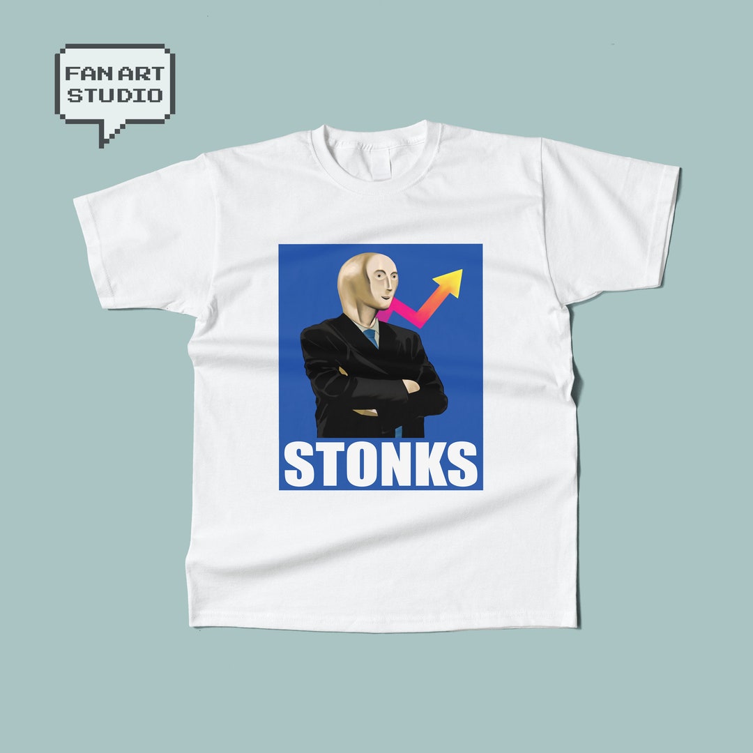 Stonks Meme T-shirt - Hilarious Stock Market Humor Tee for Financial ...