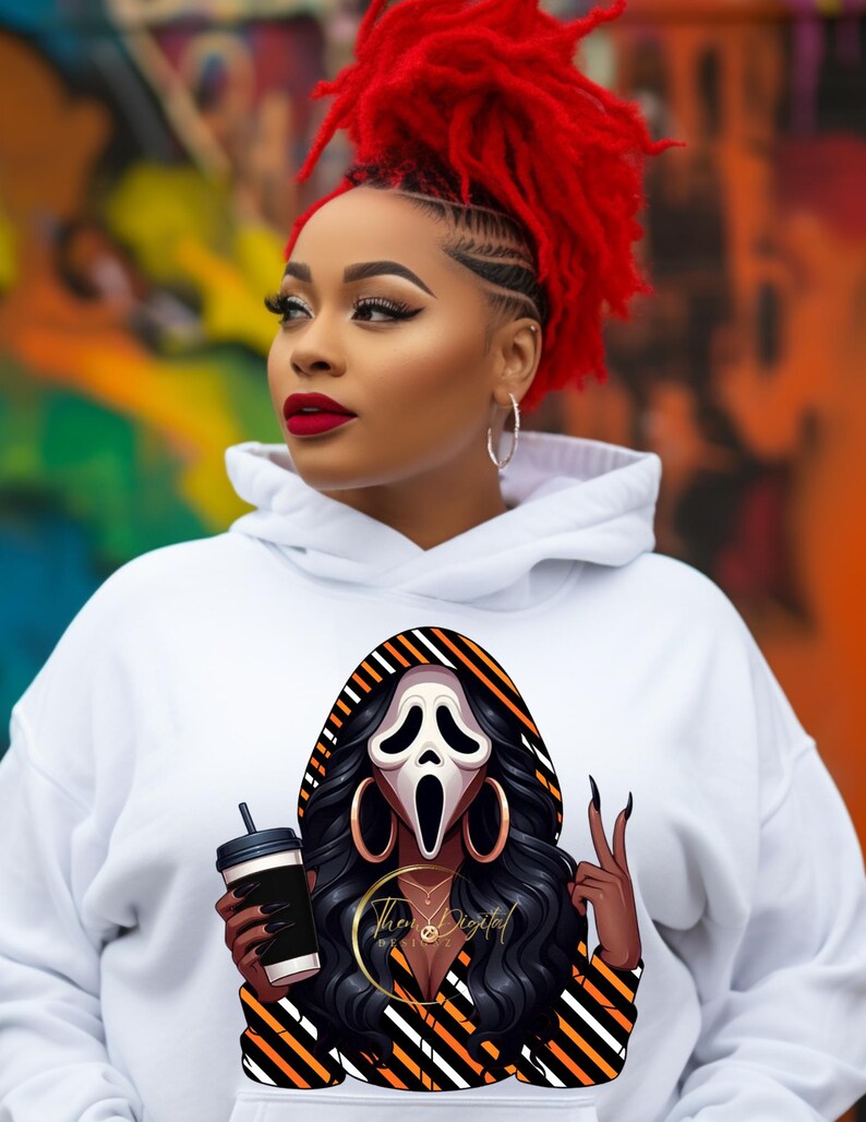 Scream Girl PNG Digital Art Bundle Afrocentric Halloween Clipart for ...