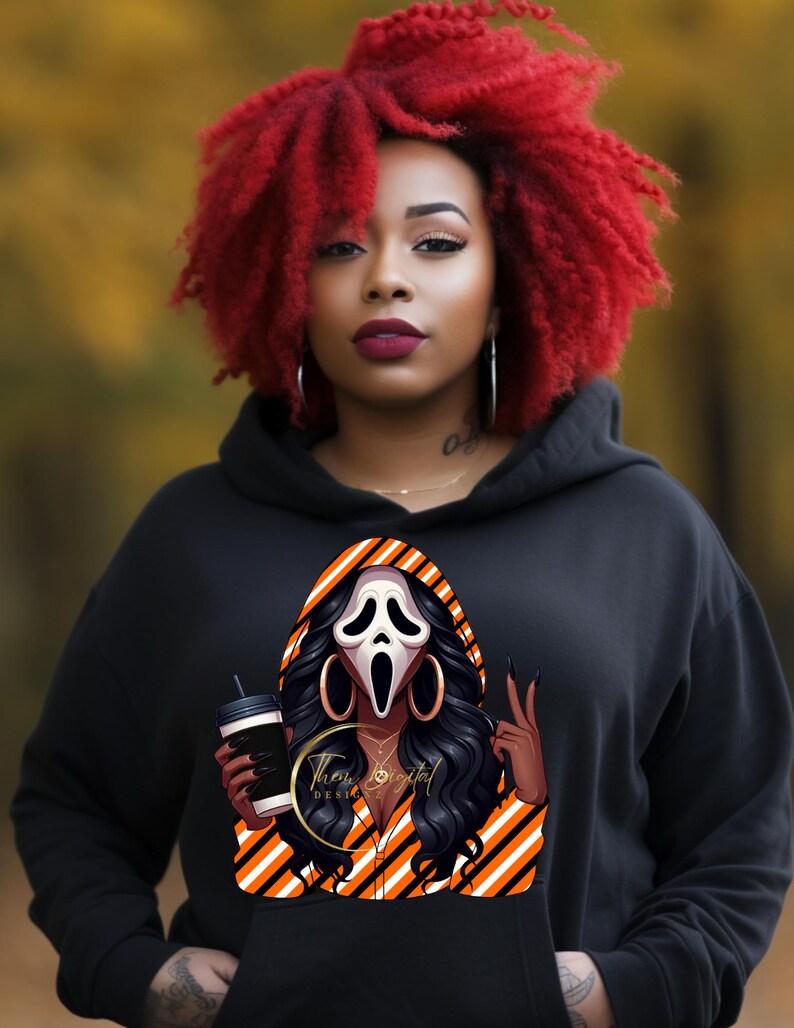 Scream Girl PNG Digital Art Bundle Afrocentric Halloween Clipart for ...