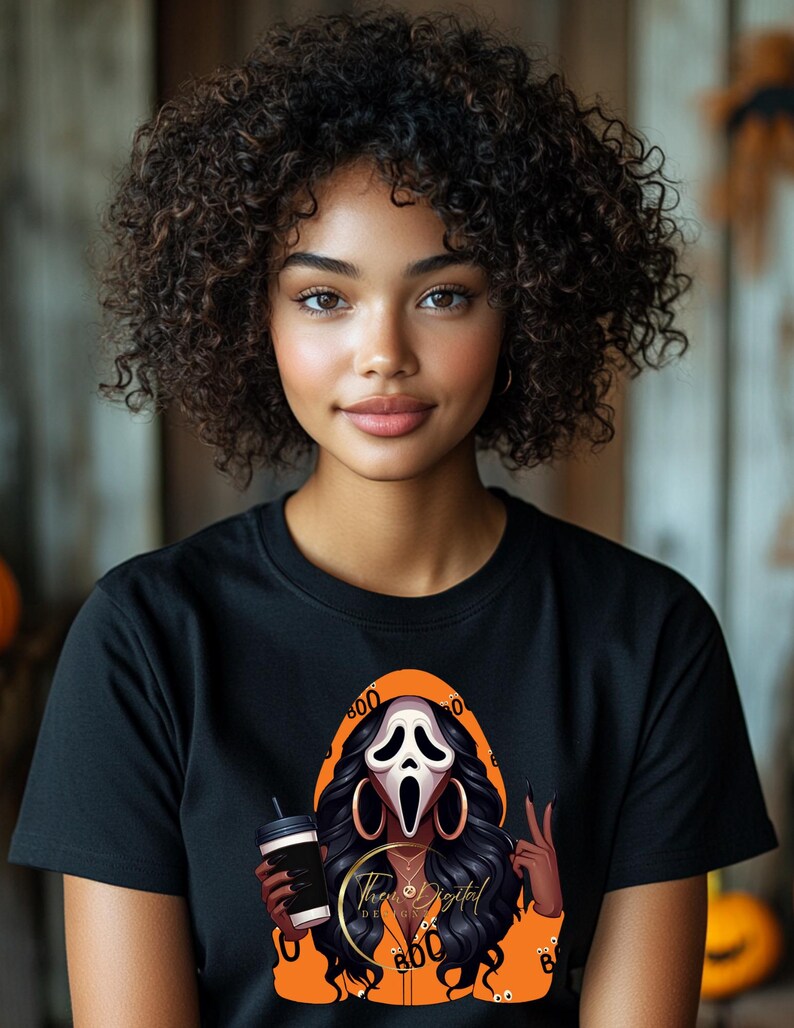 Scream Girl PNG Digital Art Bundle Afrocentric Halloween Clipart for ...