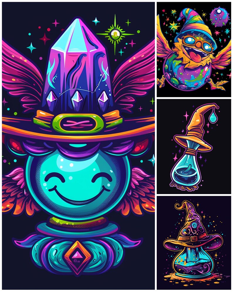 200 Magical Whimsy: Cartoon-real Magic Objects Collection 4000x4000 PNG ...