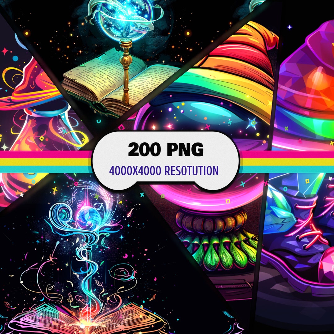 200 Magical Whimsy: Cartoon-real Magic Objects Collection 4000x4000 PNG ...