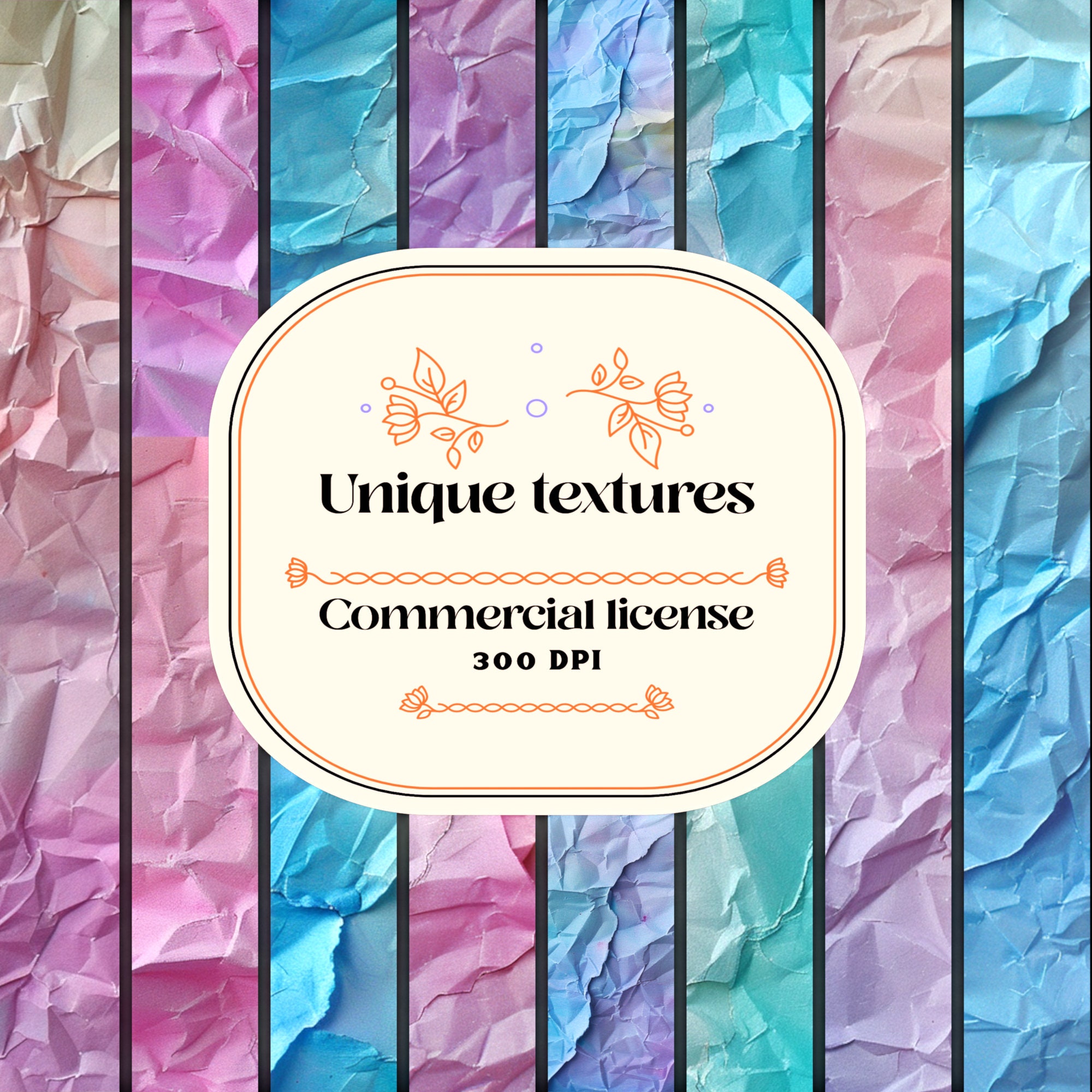 Crumpled Rainbow: Pastel Paper Textures Collection 14 Premium Textures ...