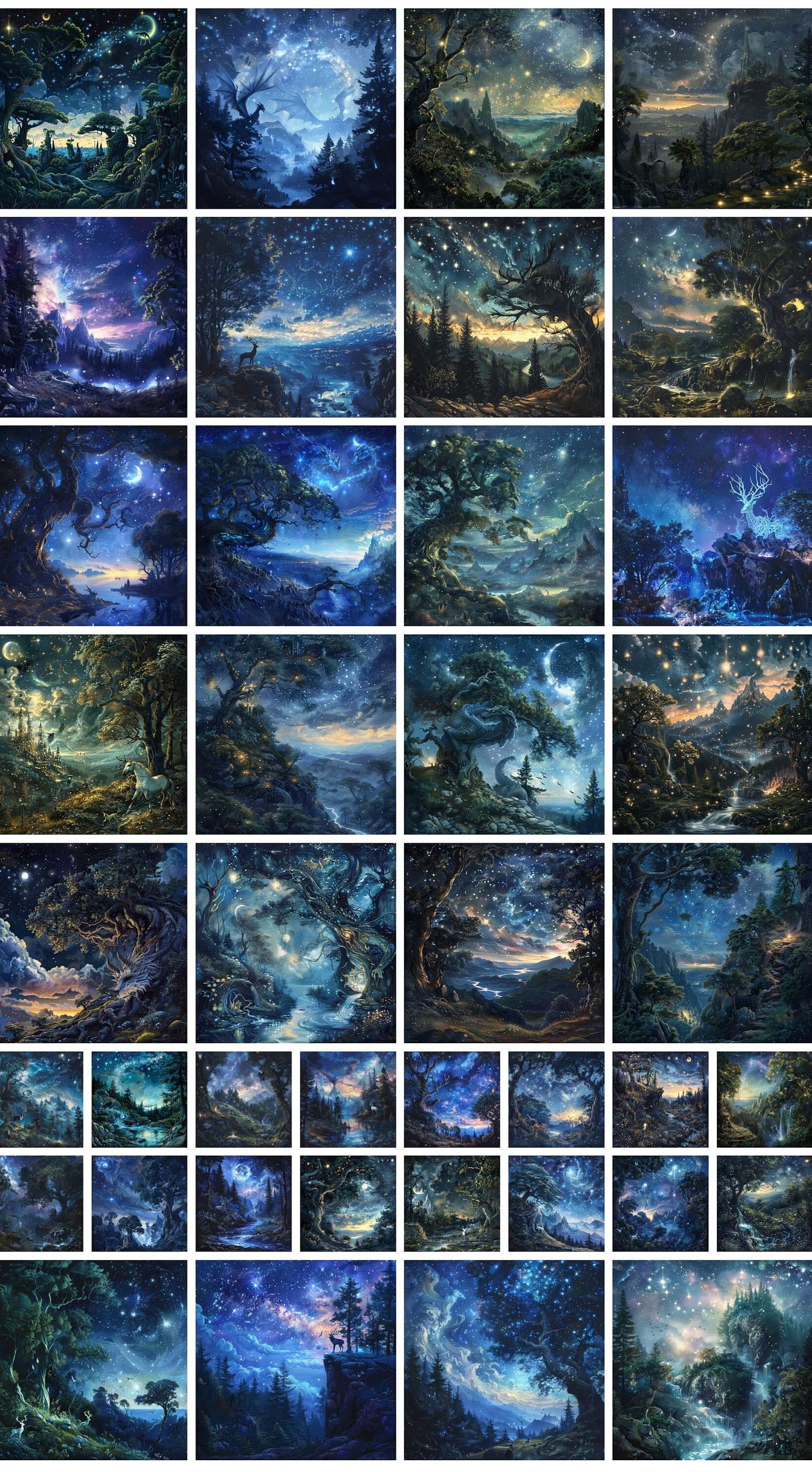 40 PNG Fantasy Realms: Enchanted Landscape Collection 4000x4000 - Etsy
