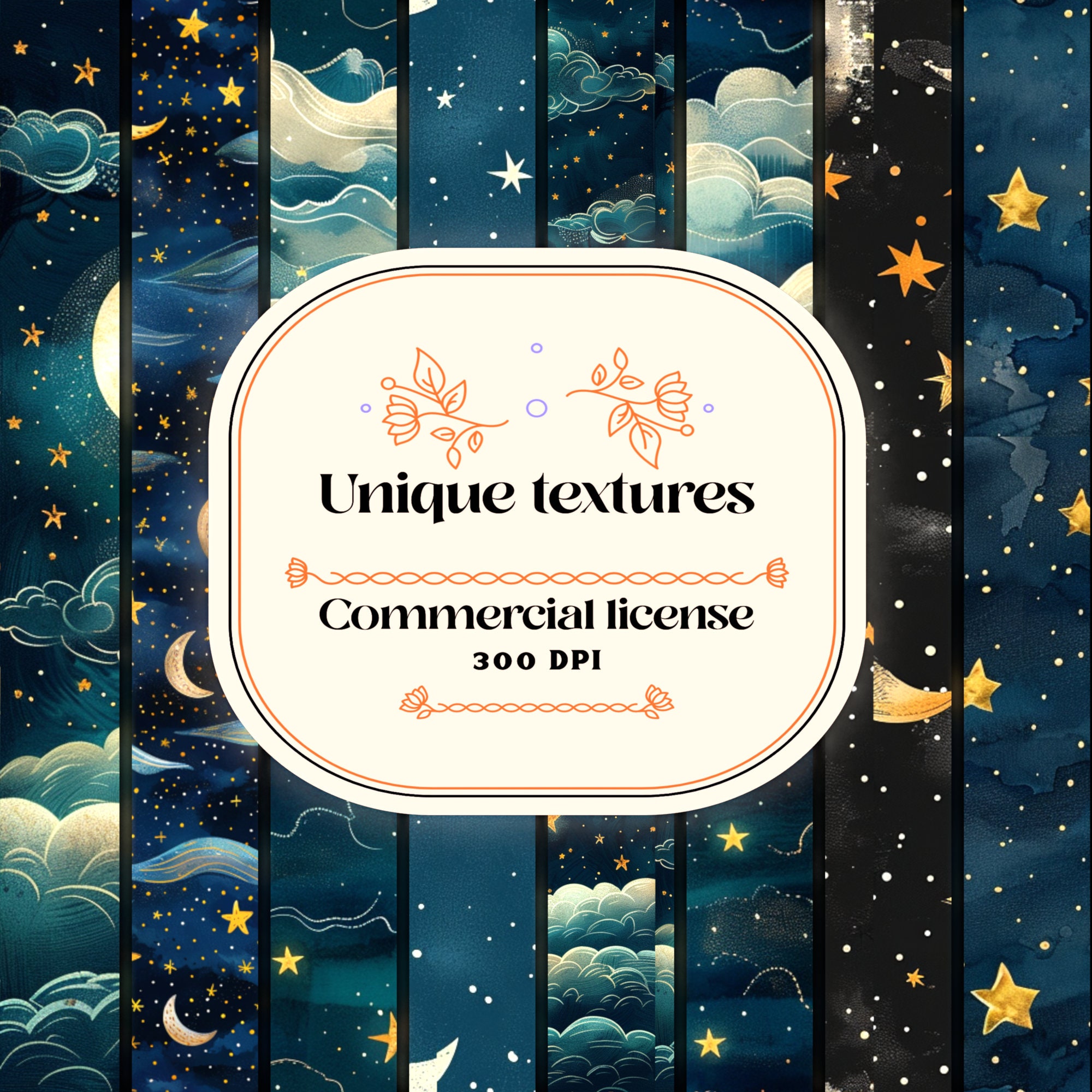 Starry Night Patterns: Seamless Digital Textures for Creative Projects ...
