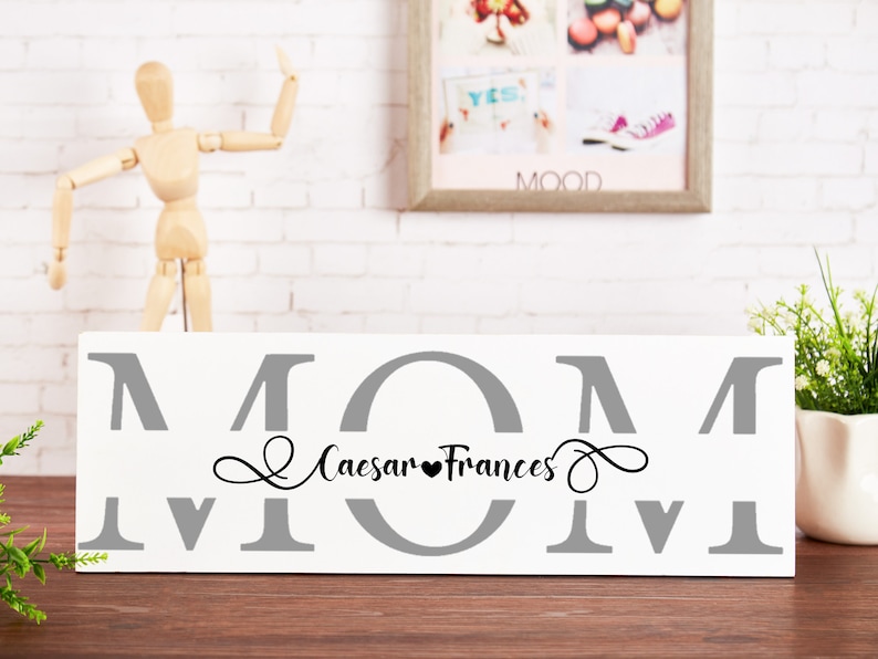 Custom Mom Sign With Kids Names,personalized Mom Name Sign,wooden ...