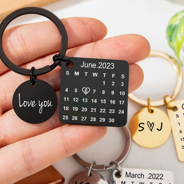 Calendar Keychain - Etsy