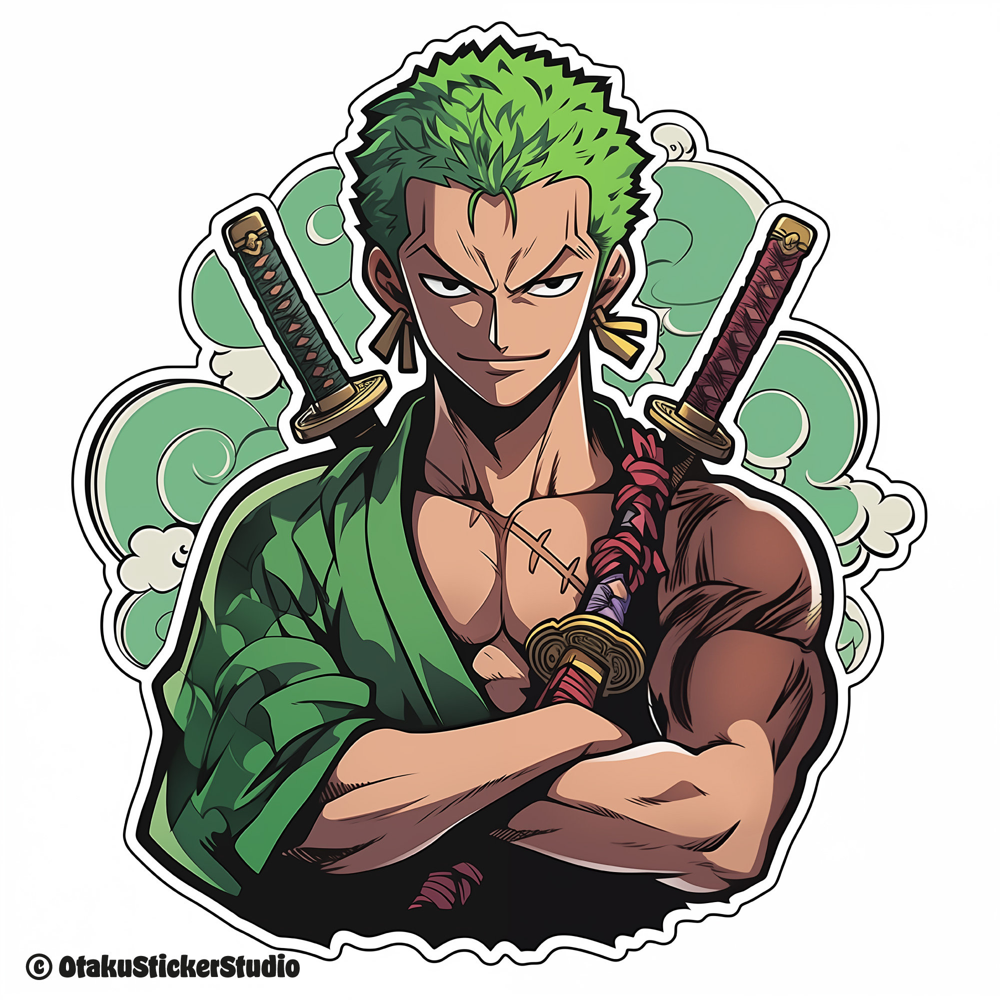 One Piece Sticker Roronoa Zoro 1 Durable & Waterproof ...