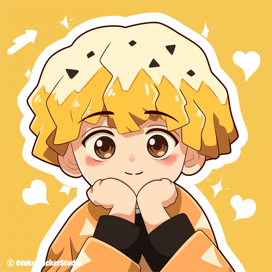 Demon Slayer: Kimetsu No Yaiba Sticker Zenitsu Agatsuma3 Durable ...