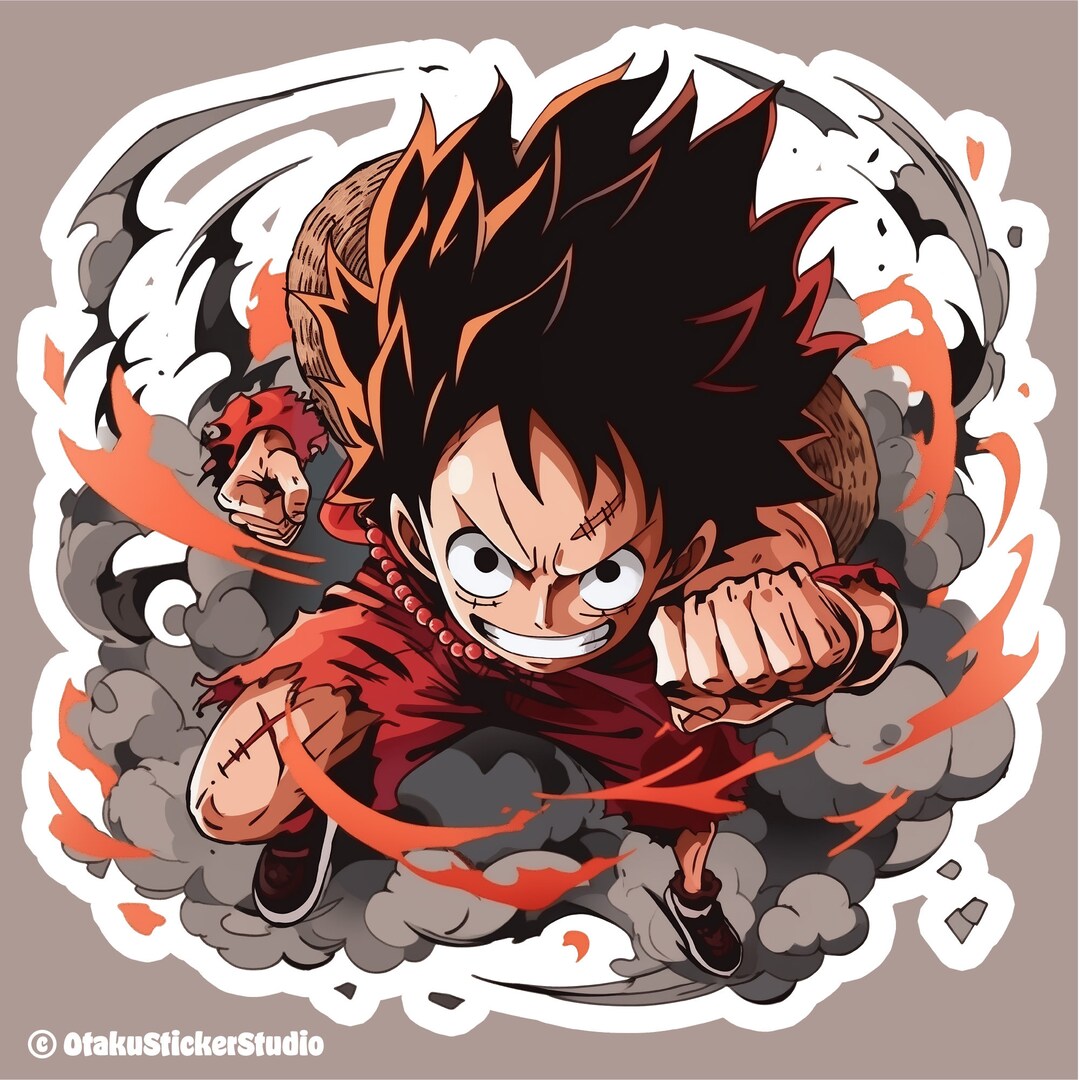 One Piece Sticker Monkey D. Luffy 2 Durable & Waterproof - Etsy