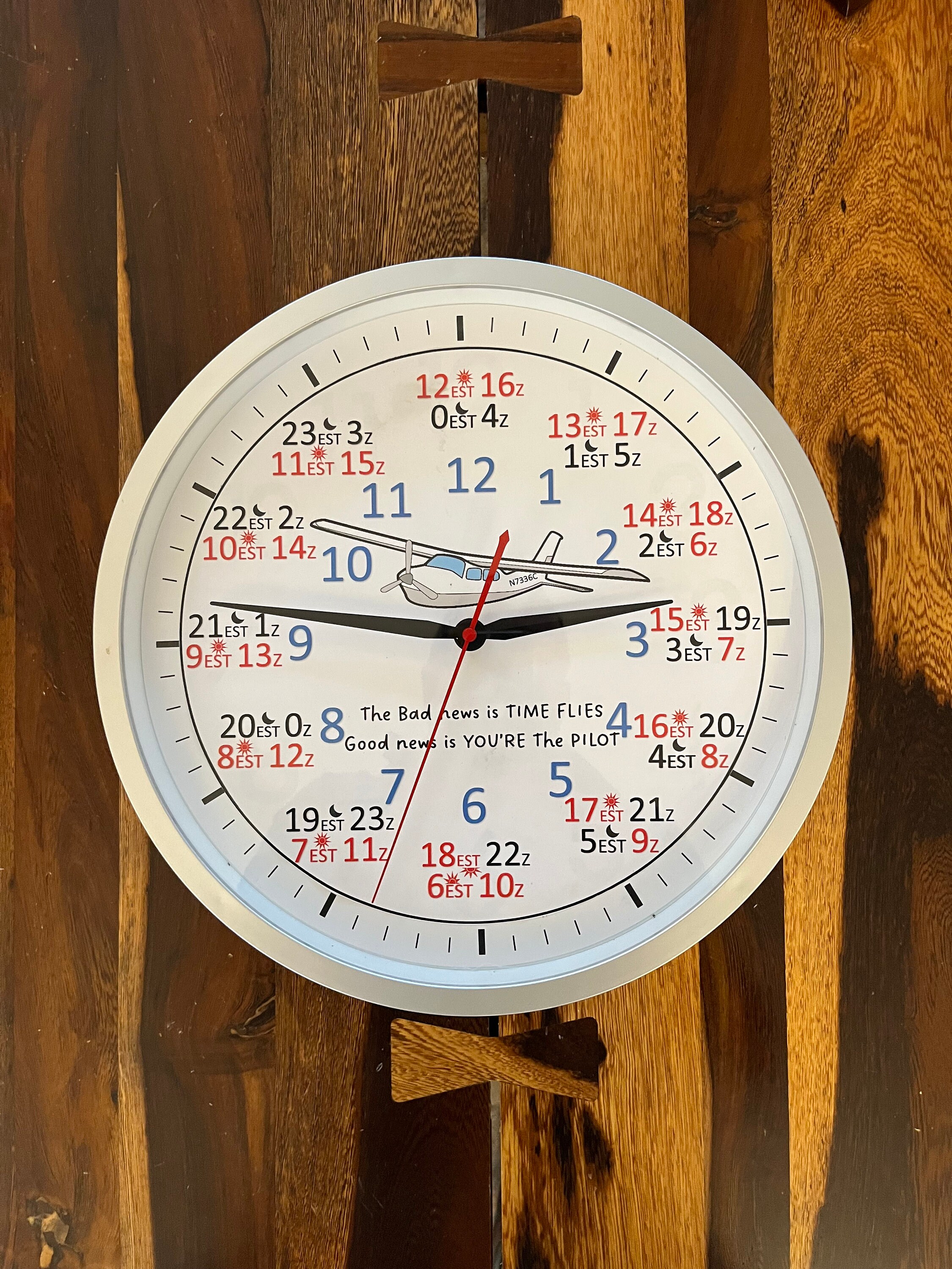 Custom Aviation ZULU TIME Wall Clock Student Pilot Learning Tool - Etsy