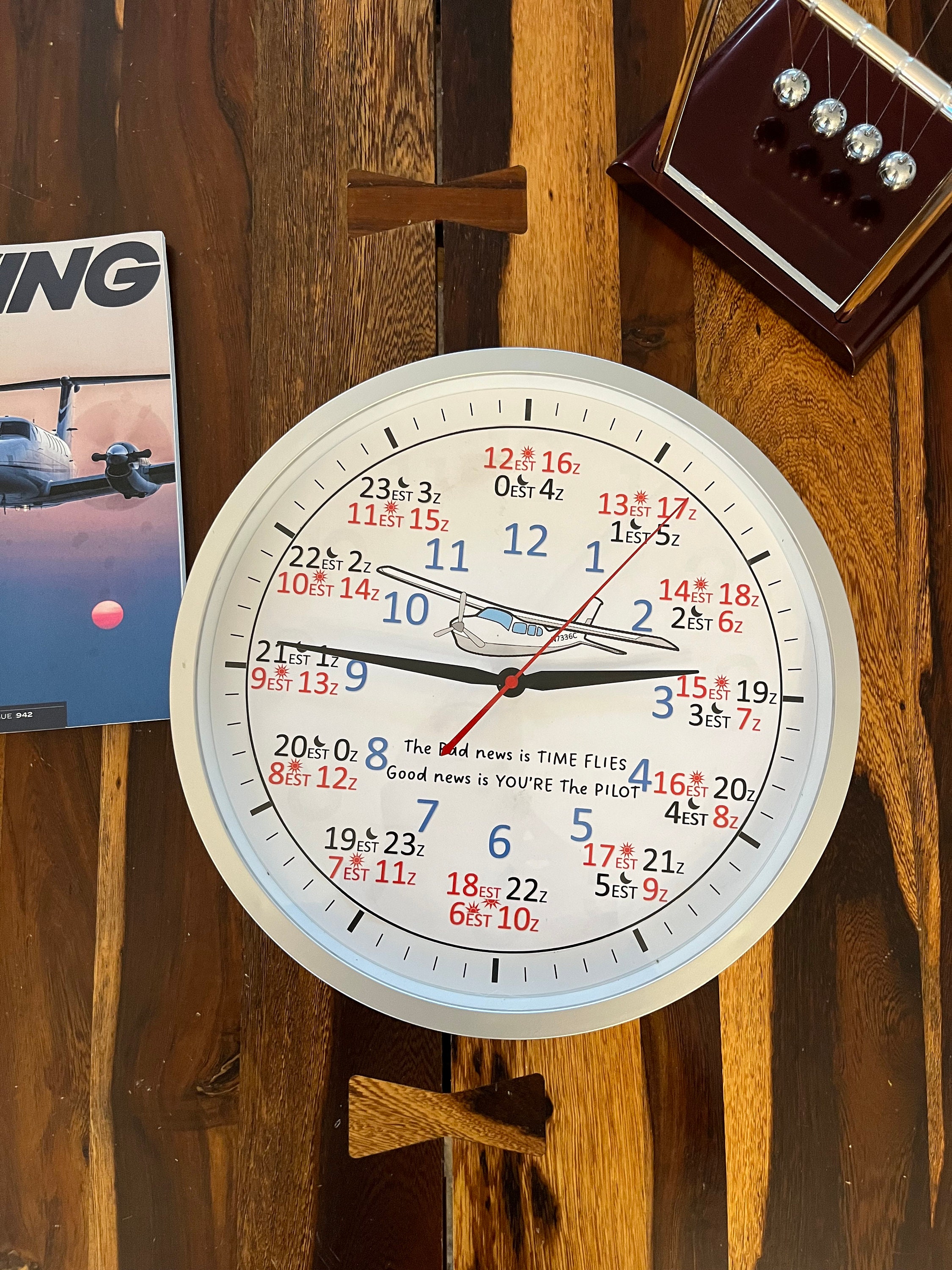 Custom Aviation ZULU TIME Wall Clock - Etsy