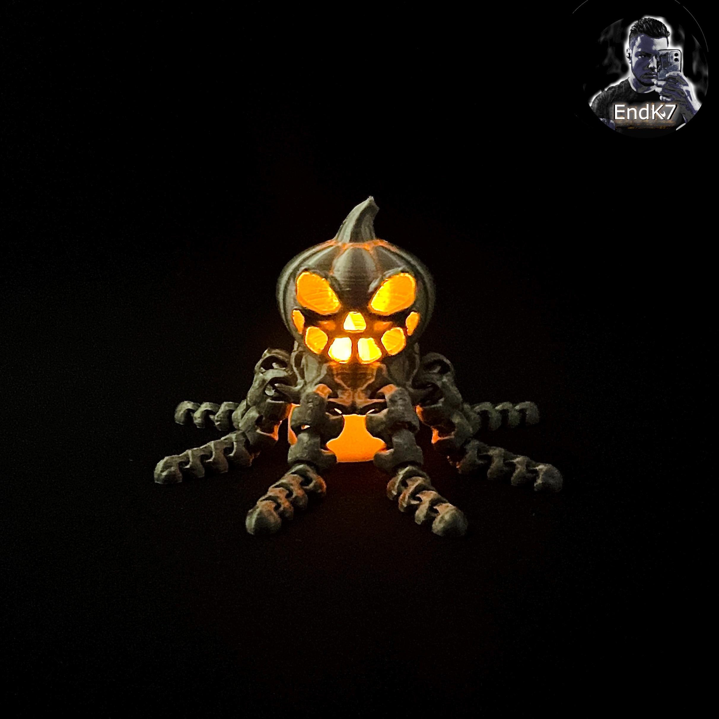 Pumptopus - Jack O'lantern - Articulated Fidget Toy - Print in Place - No Supports - Digital 3d ...