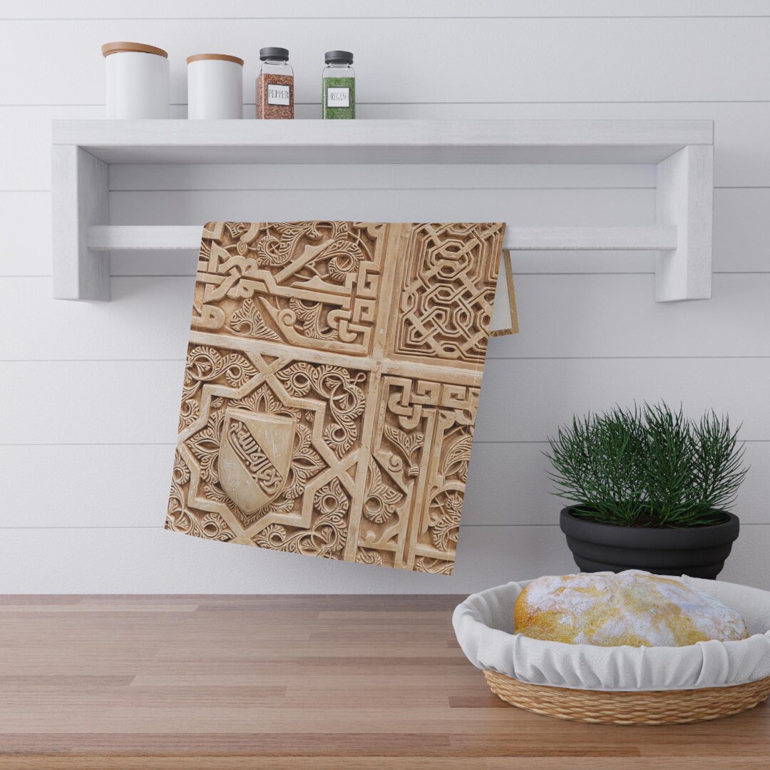 Alhambra Tea Towel, Ancient Palace Architecture Detail Photography ...
