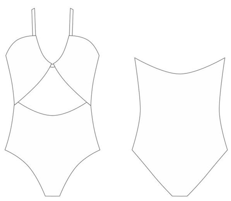 Swimwear Pattern One Piece Swimsuit Sewing Pattern Sizes XXS - 3XL ...