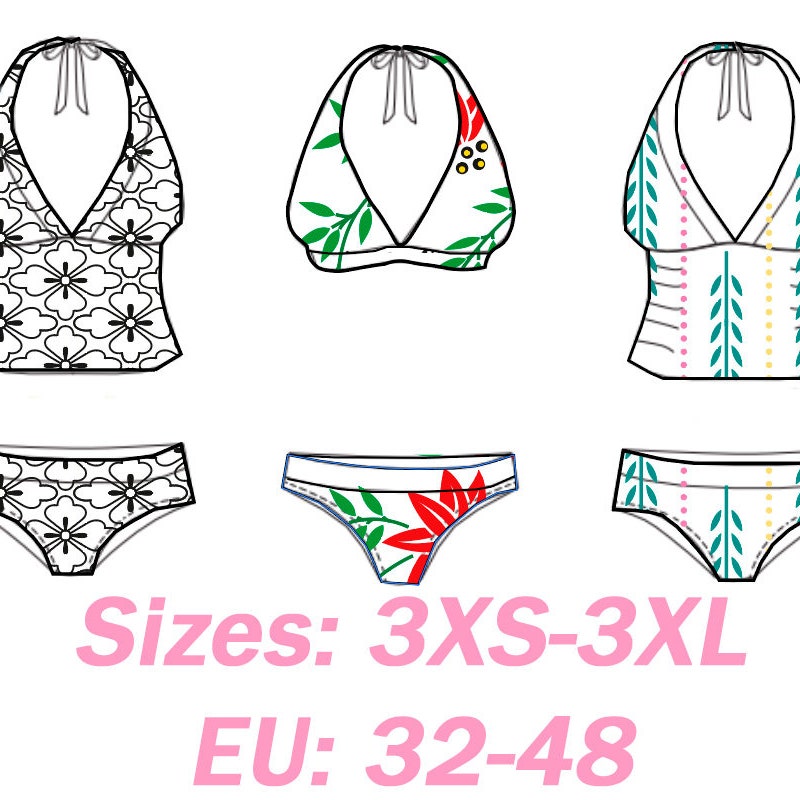 Bikini Sewing Pattern - Etsy