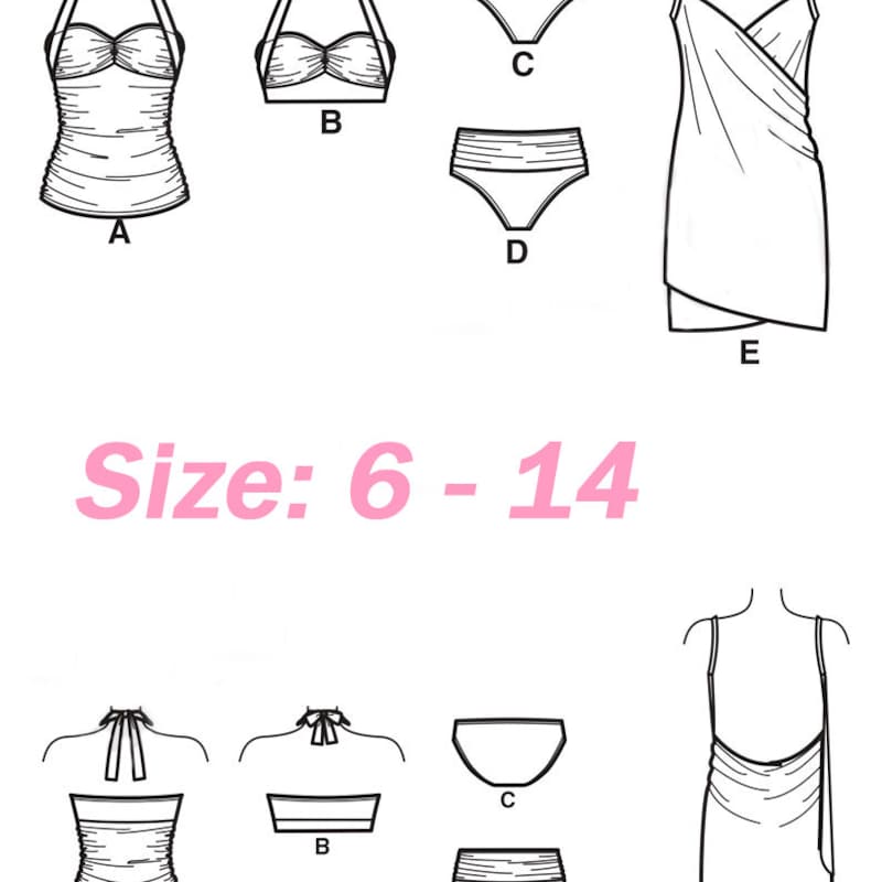 Bikini Sewing Pattern - Etsy