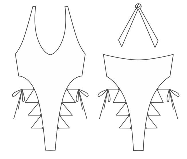 Swimwear Pattern One Piece Swimsuit Sewing Pattern Sizes XXS - 3XL ...