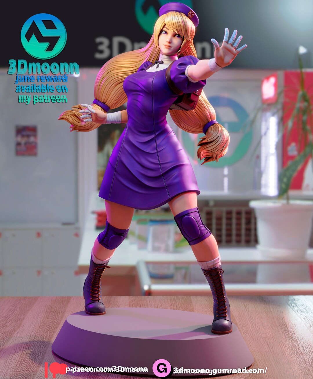 Hinako Shijo - King of Fighters - Figure by 3DMOON *unpainted Kit* - Etsy