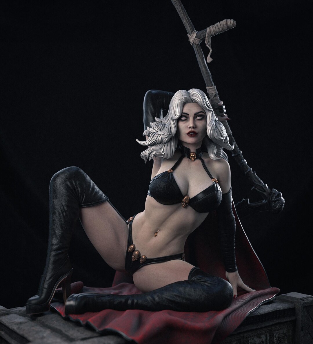 Death Lady 3d Printed Statue by LT3D for Abe3d *unpainted* - Etsy