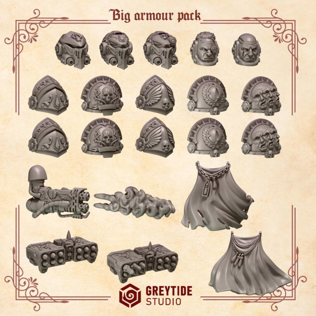 Crimson Lords Big Armour Set - Greytide Studios - Etsy
